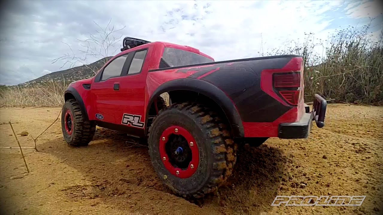 Pro-Line Ford F-150 Raptor Body with Trencher X Tires - YouTube