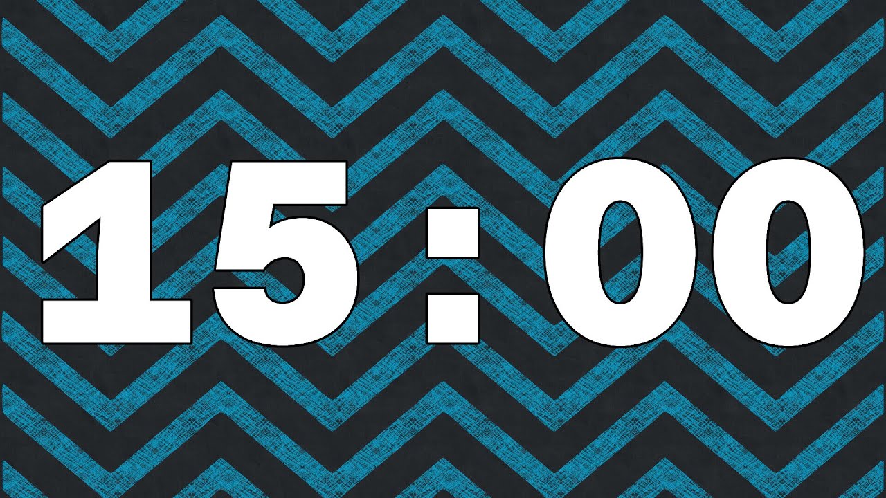 [ 15:00 ] Blue Chevron Chalkboard Timer - YouTube