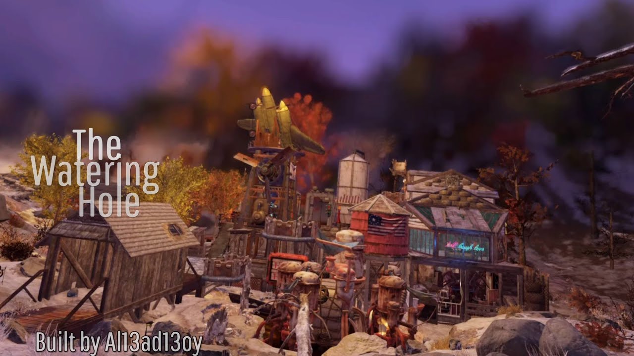 Fallout 76 Camp Build | The Watering Hole | Scrappy // Immersive ...