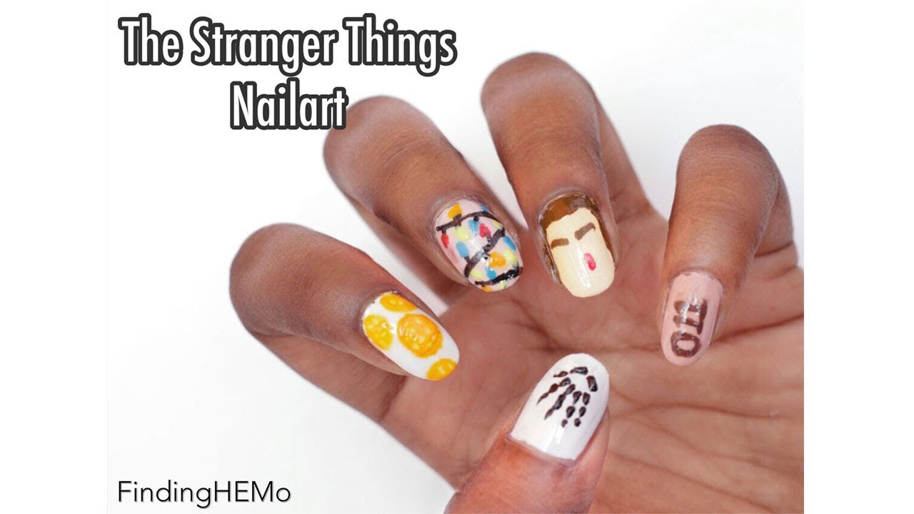 Stranger Things inspired Nailart Tutorial - YouTube