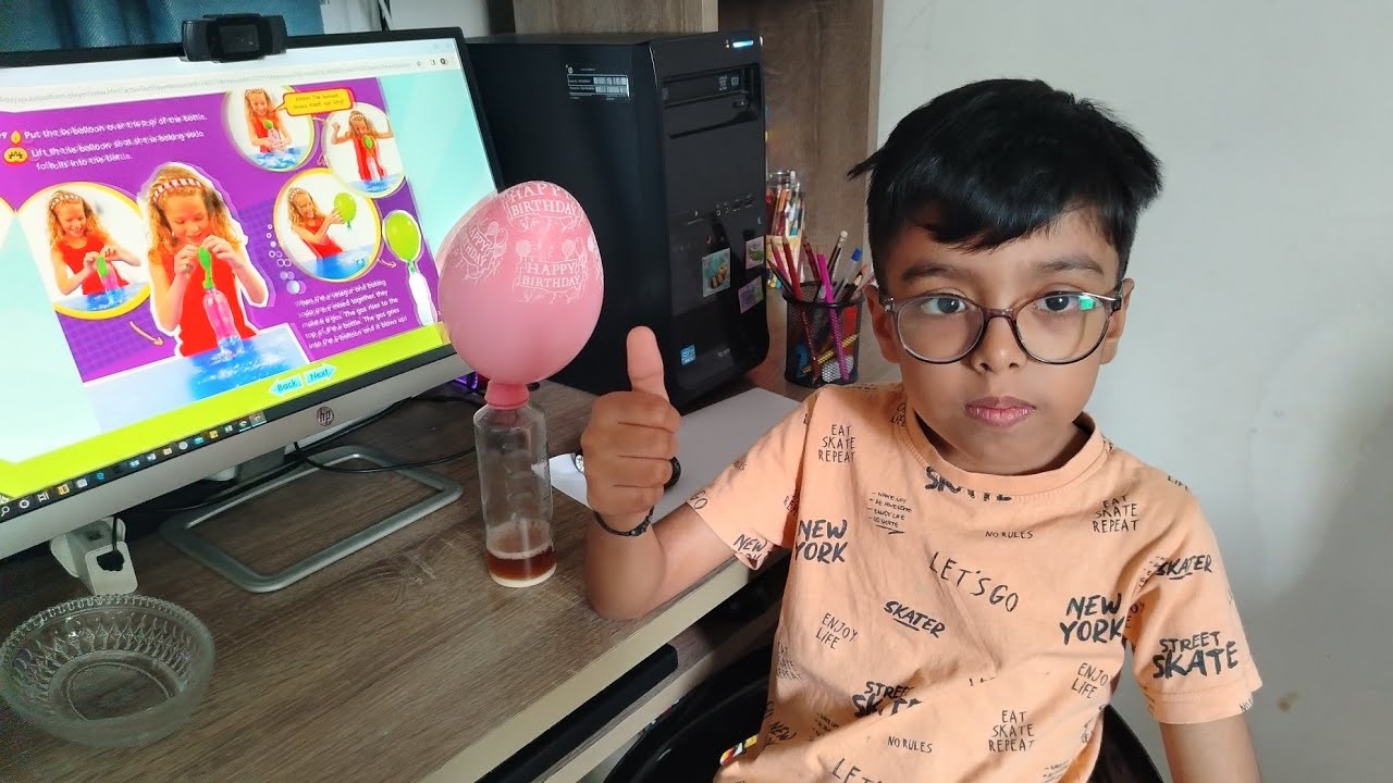 The Magic Ballon | science experiment | How to make self-inflating ...