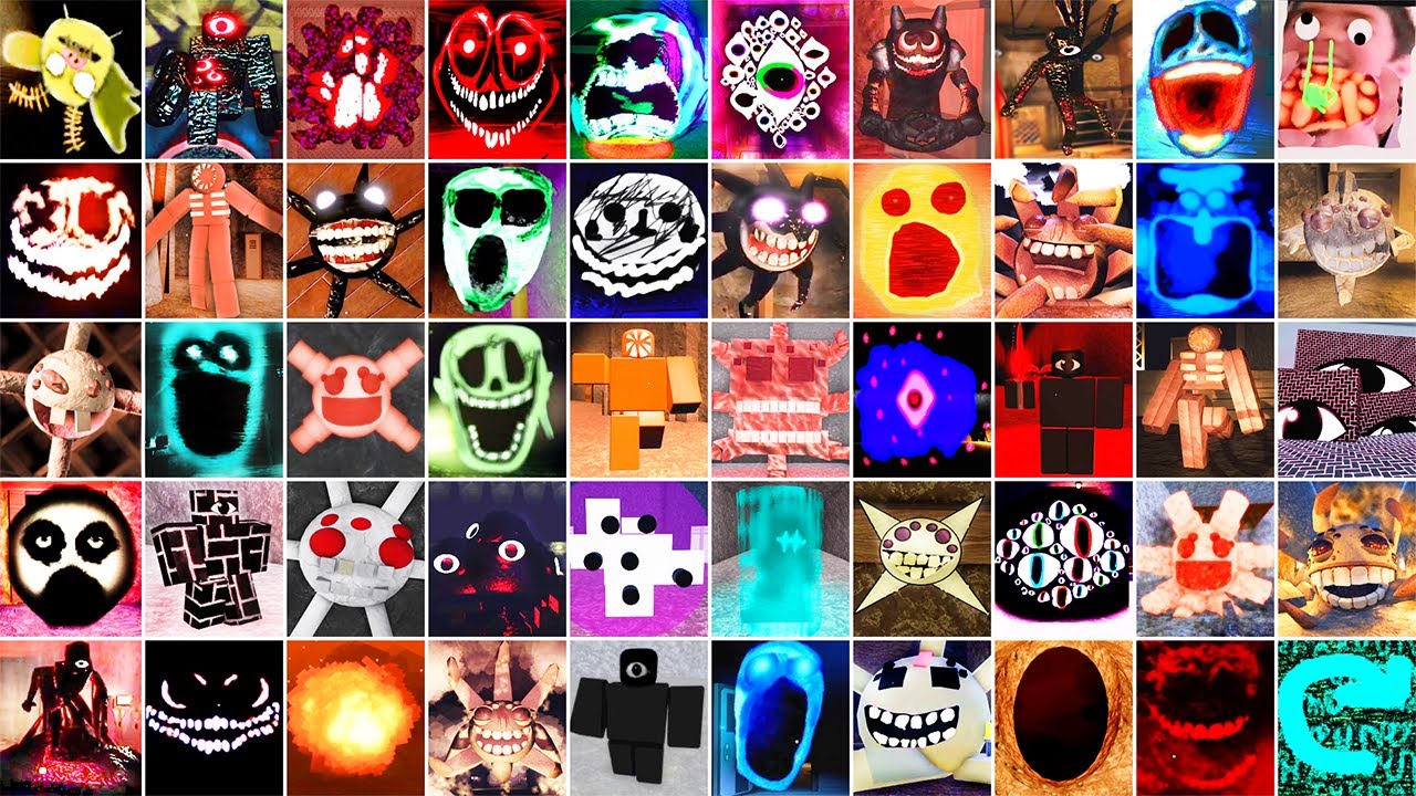 ALL 50 NEW Fanmade Entity Jumpscares in Roblox Doors Floor 2: The Mines ...
