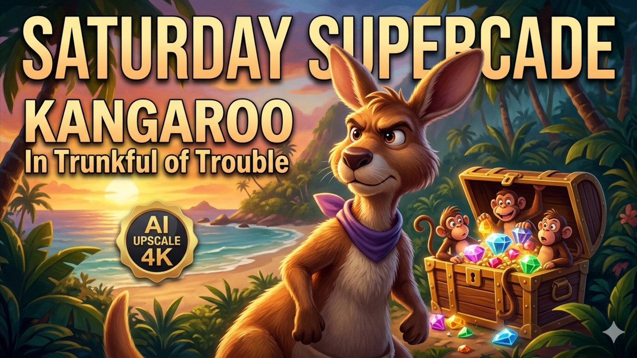 Saturday Supercade: Kangaroo In Trunkful of Trouble AI Upscale 4K - YouTube