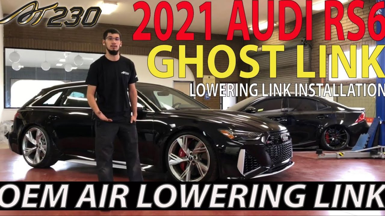 2021 Audi RS6 ghost lowering link installation - YouTube