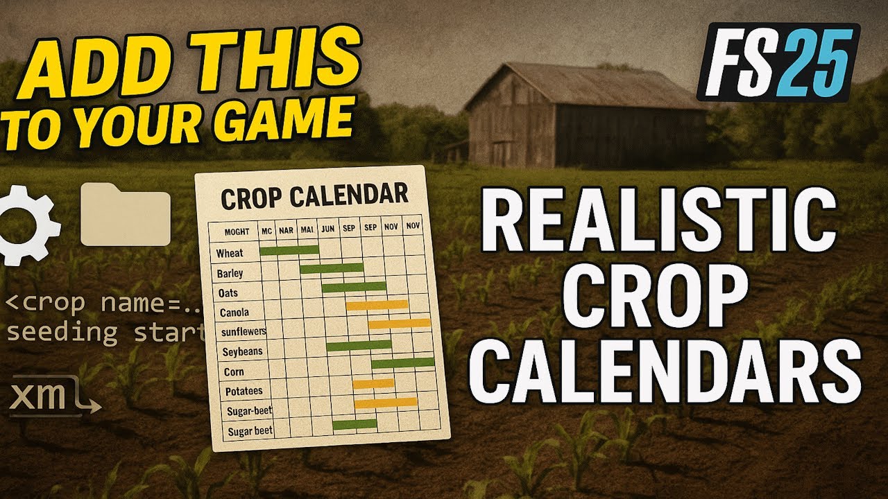 How to add our realistic crop calendars to your FS25 playthrough - YouTube