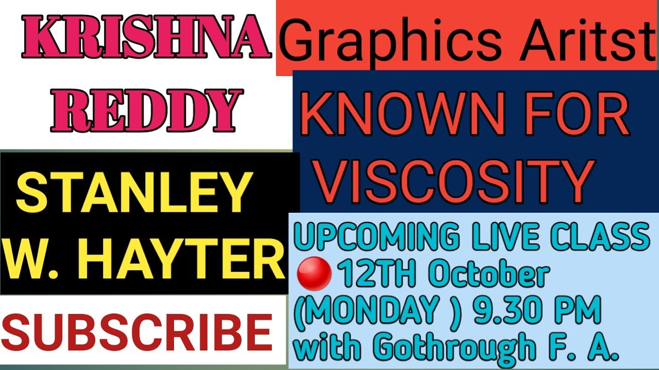 Krishna Reddy Indian Printmaker / Viscosity printing / UGC NTA NET ...