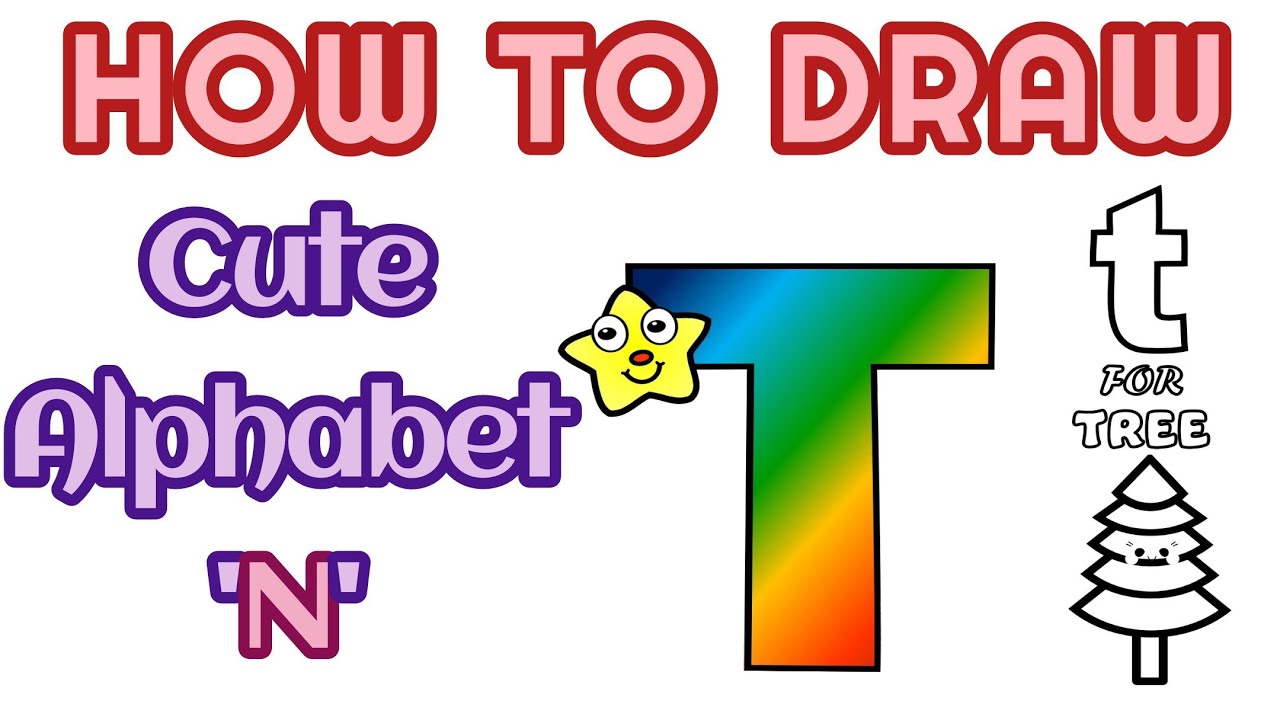 ABC English Alphabet Drawing and Colouring | How to Draw Alphabet T ...