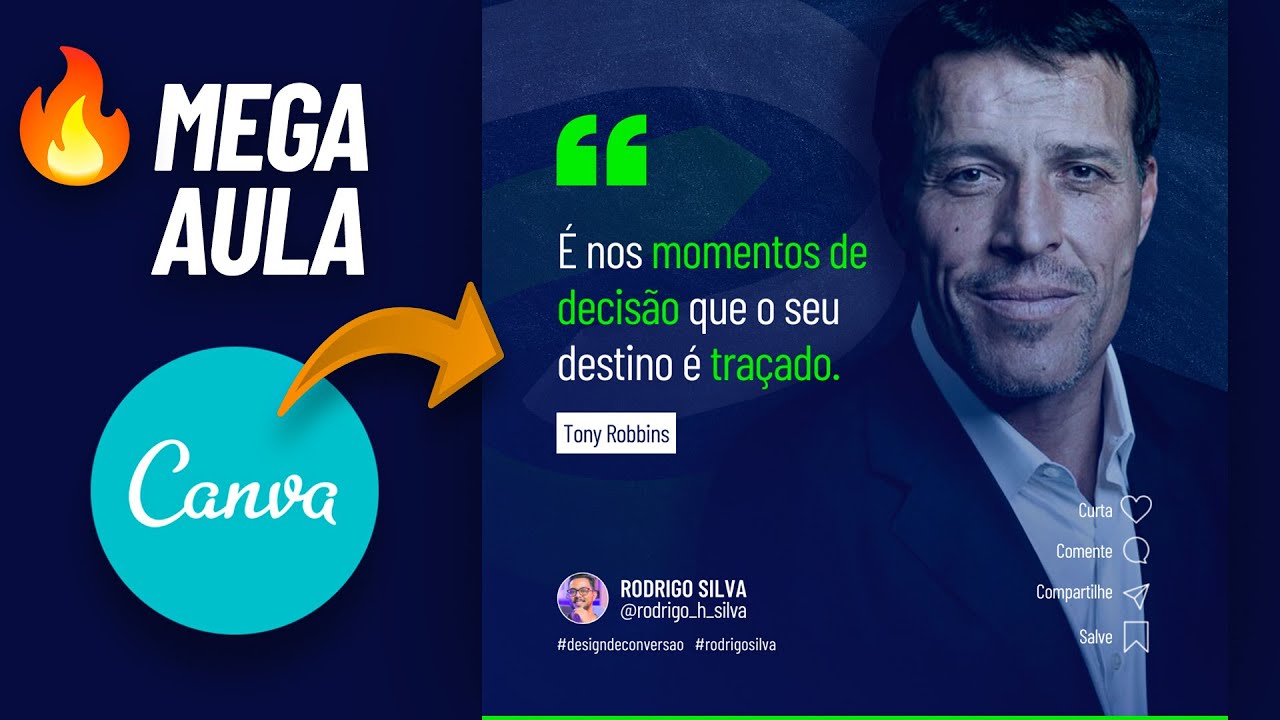 Como fazer arte de Frase Motivacional no #Canva - YouTube