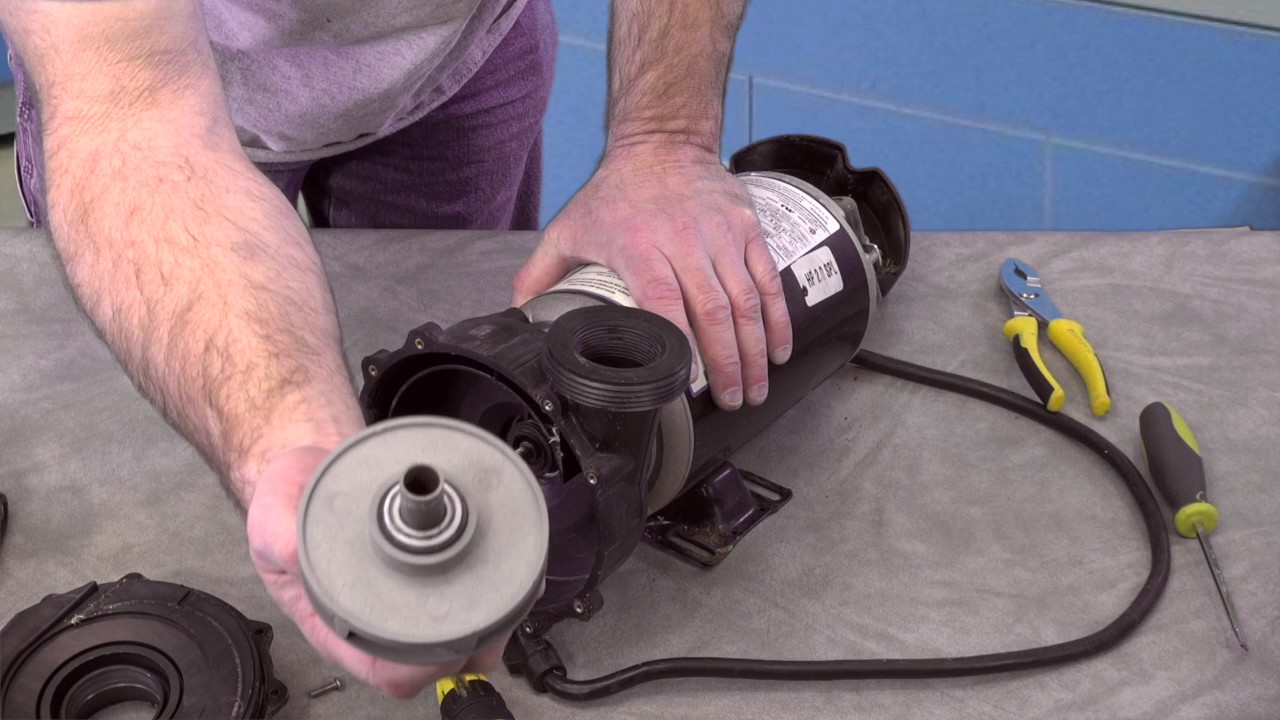 Spa Hot Tub Waterway Hi-Flo Pump How To The Spa Guy Link to Parts - YouTube