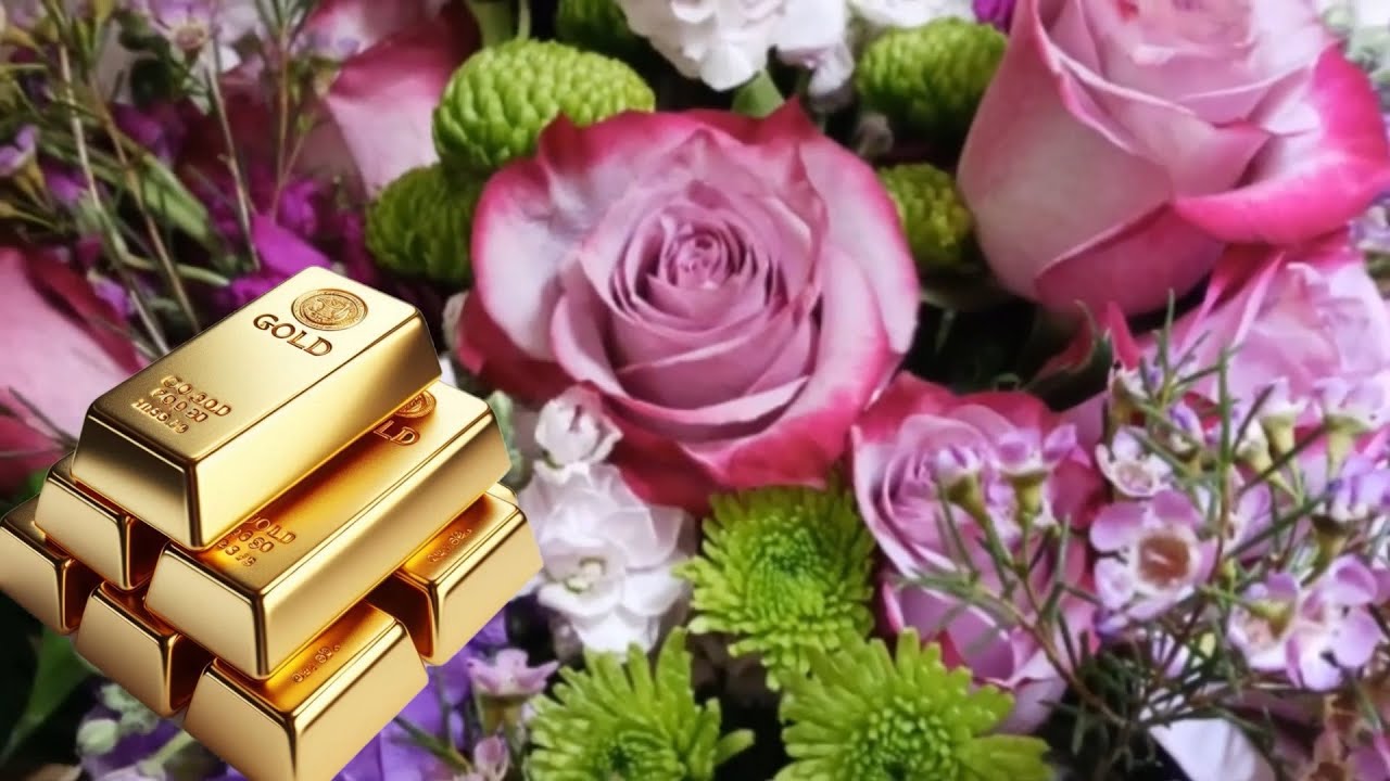 Enjoy Gold and Flowers beautiful gold goldbars and flowers photos - YouTube