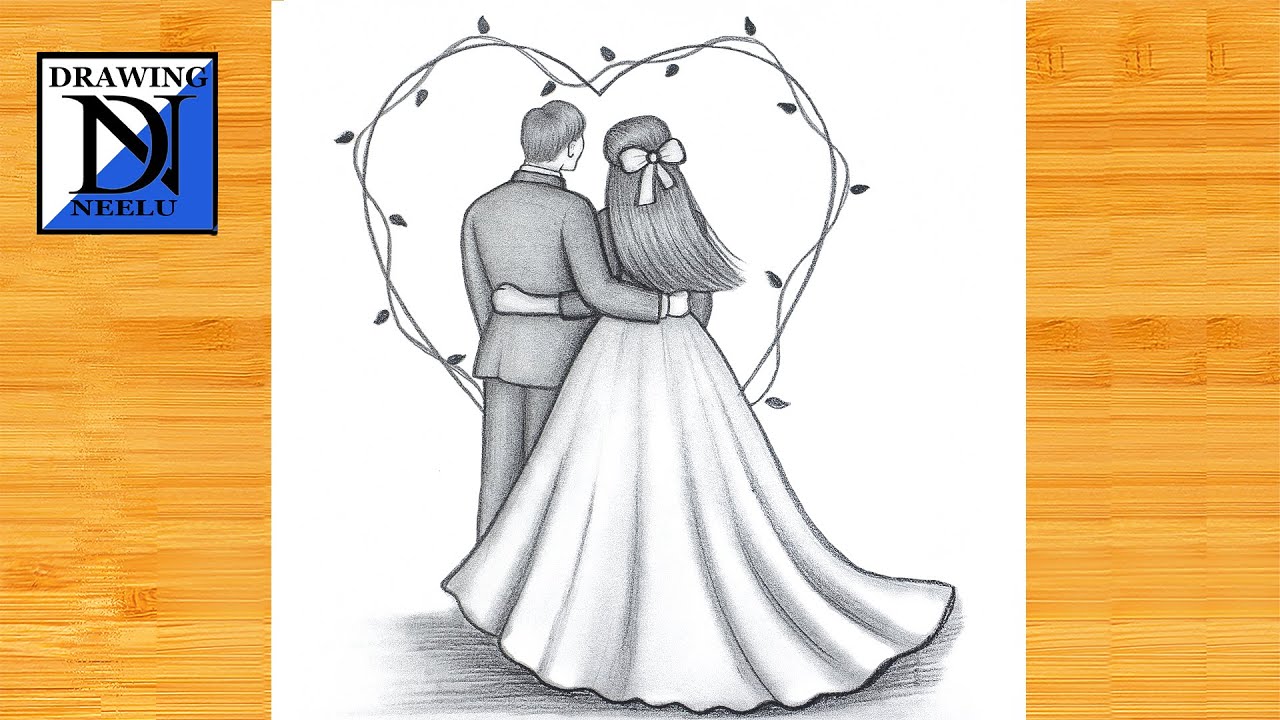 How to draw a Cute Couple - Step by step || Pencil sketch for beginner ...