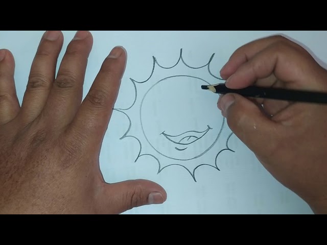 Dibujo De Sol Realista Ilustración Realista Del Sol Vectorial 3d.