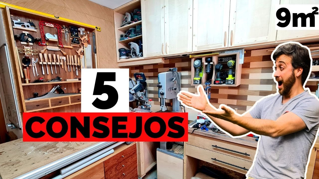 💡Cómo APROVECHAR el ESPACIO al montar un TALLER de CARPINTERÍA PEQUEÑO ...