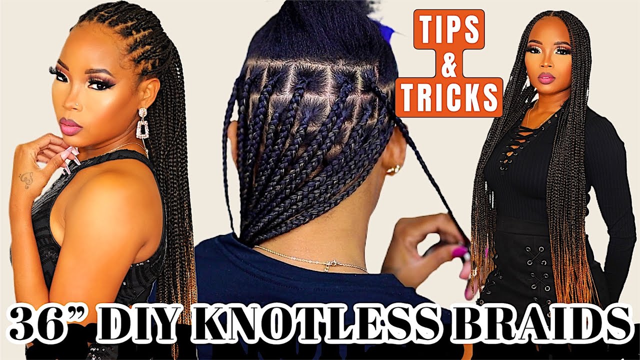 knotless box braids tutorial for beginners | | FEAT. BTL BRAIDING RACK ...