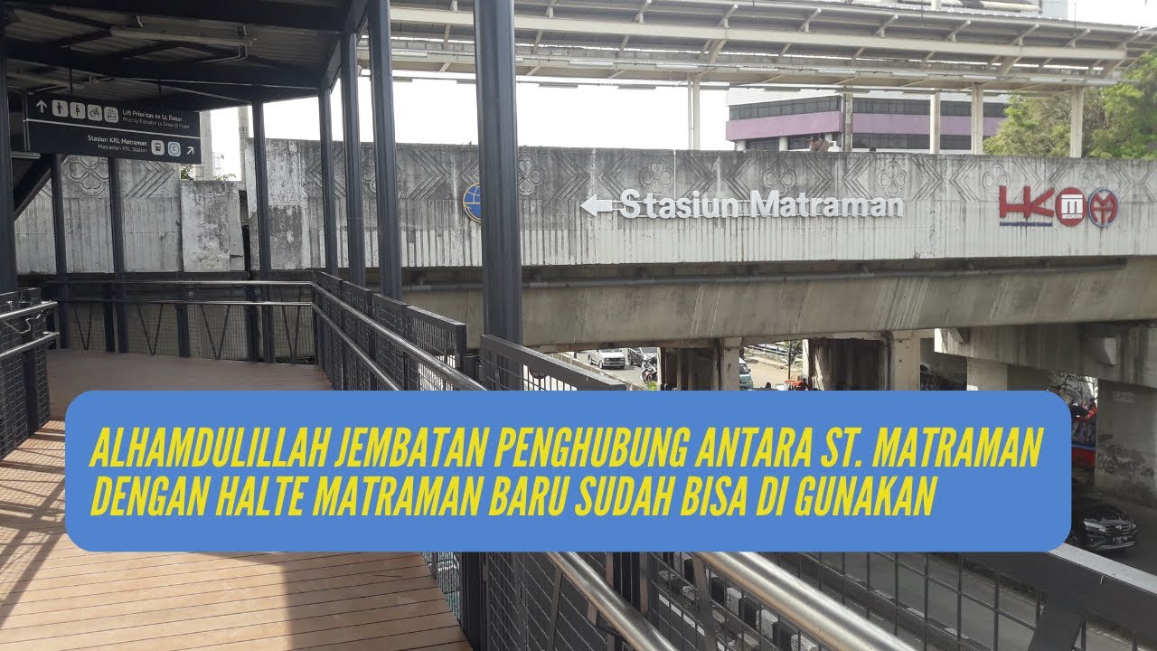 Terintegrasi Skybridge Halte TJ Matraman Baru dengan Stasiun KRL ...