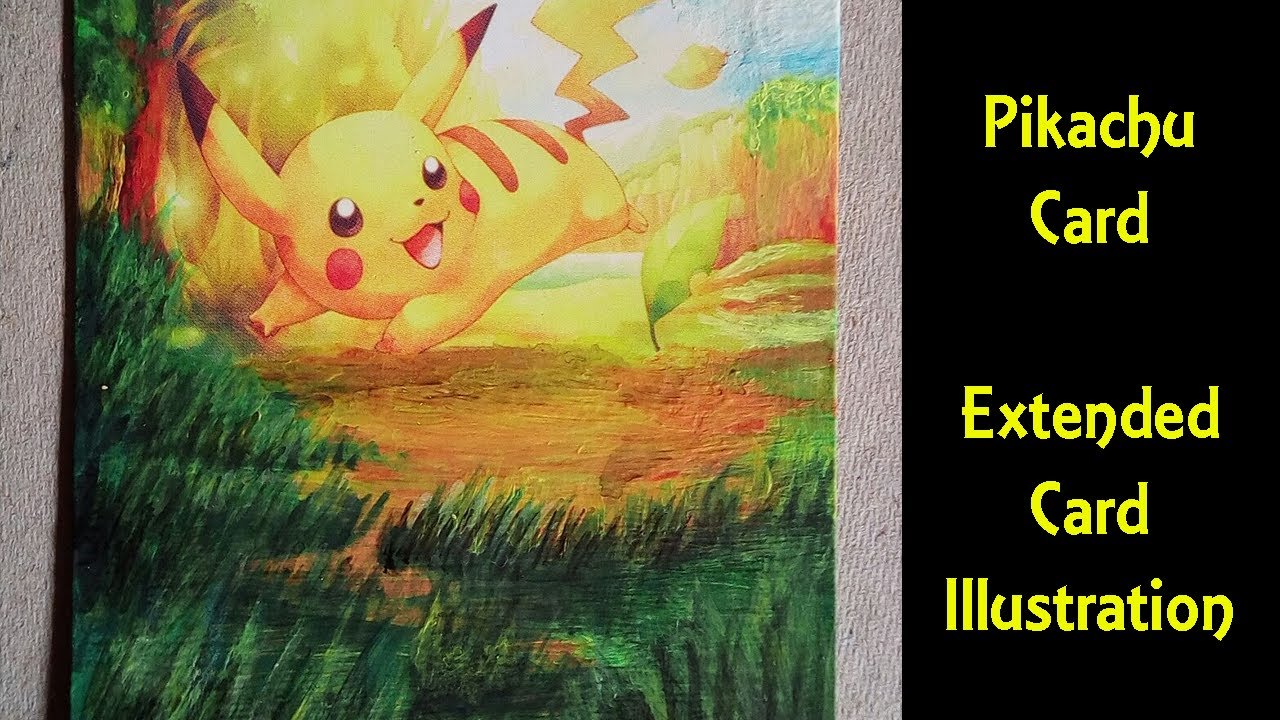 Speed Painting - Pikachu Card - YouTube