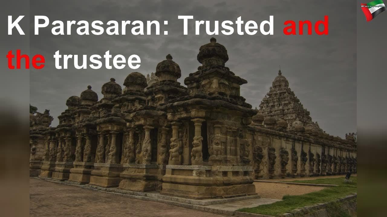 K Parasaran: Trusted and the trustee of Ram Temple - YouTube