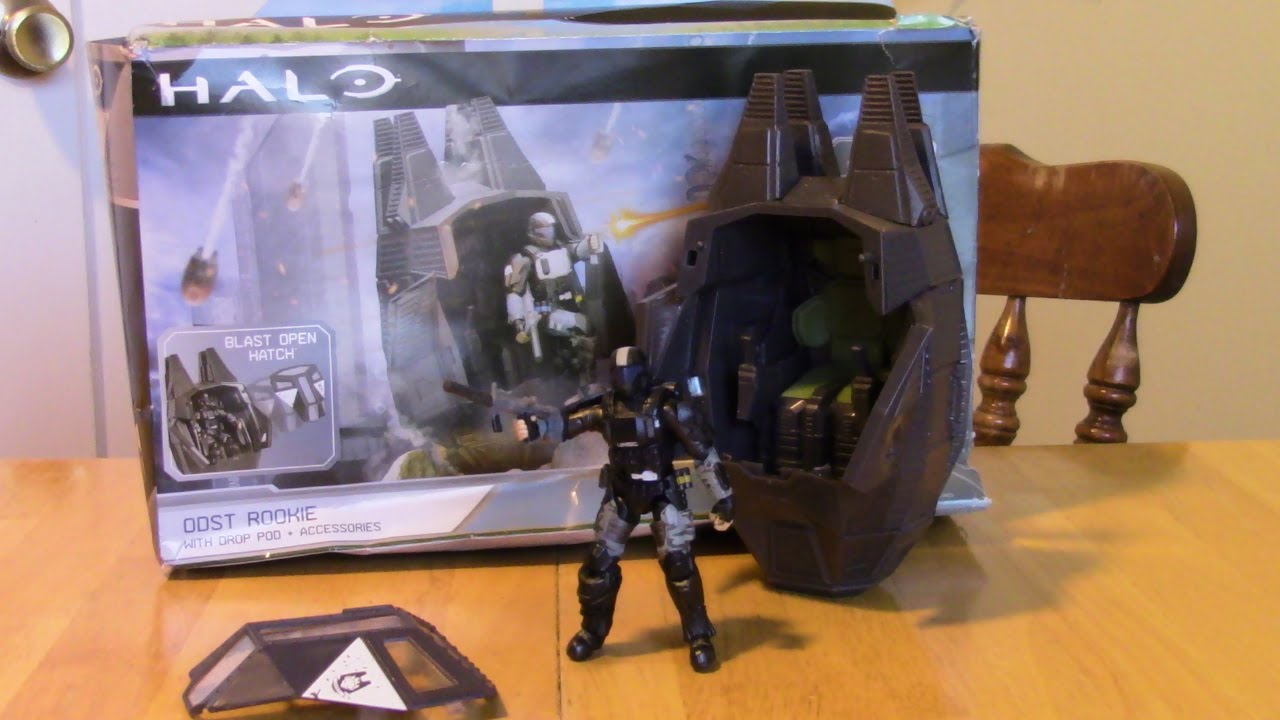 WCT ODST Rookie World Of Halo (and drop pod) Action Figure Review - YouTube