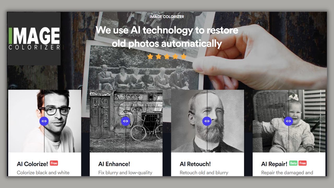 IMAGE COLORIZER - We use AI technology to restore old photos ...