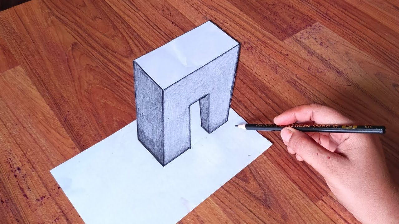 Easy 3D drawing on Paper for Beginners - Step-by-Step | How to Draw 3D ...