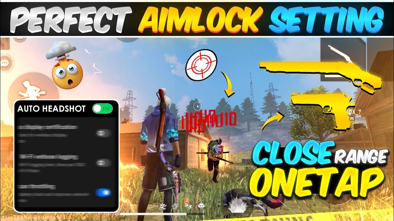 Perfect 🎯 AimLock Setting || Free Fire Headshot Trick ⚙️ || 2gb 3gb 4gb ...