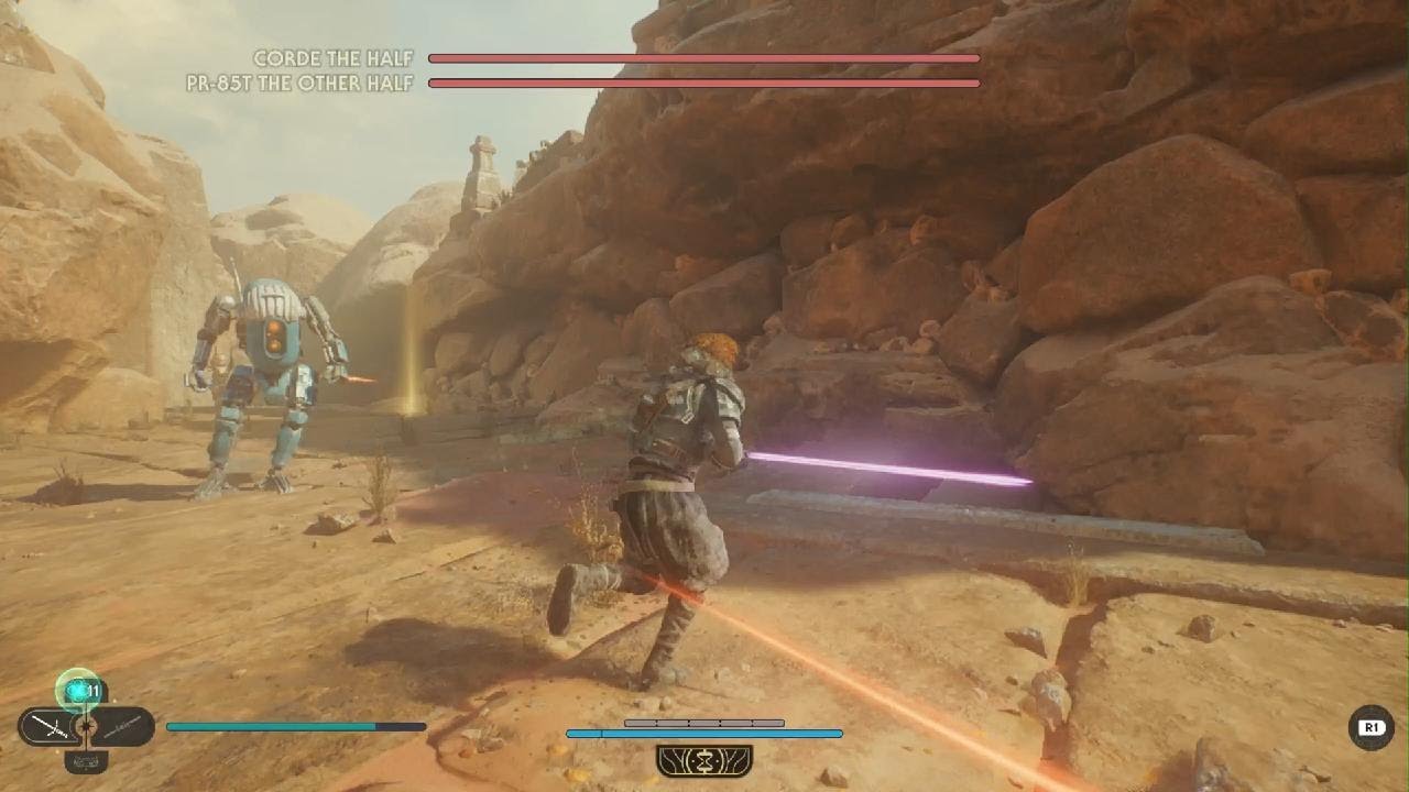 STAR WARS Jedi: Survivor Grandmaster Corde & PR-85T Boss Fight - YouTube