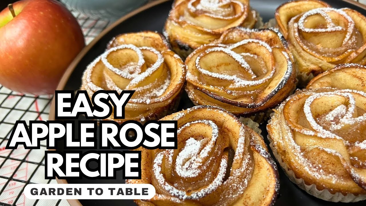 Make GORGEOUS Apple Rose Flowers with Puff Pastry Effortlessly! | Apple ...