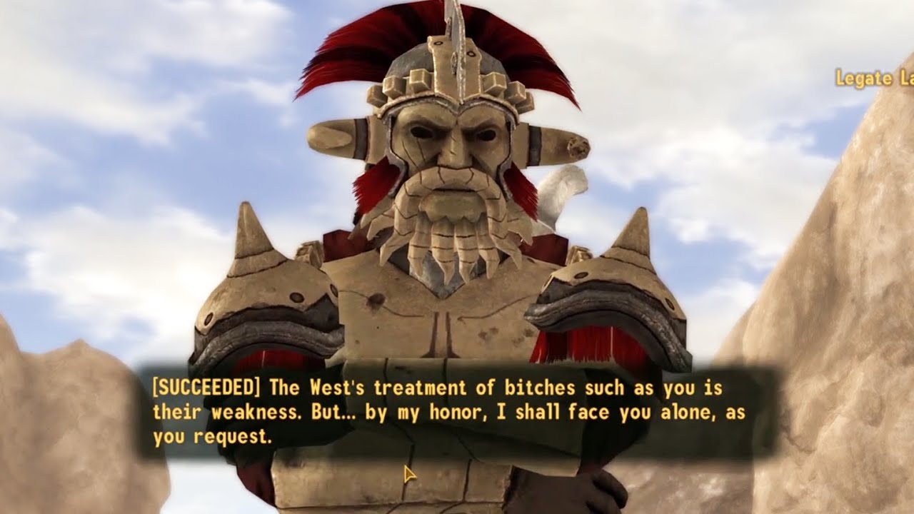 Legate Lanius calls a Female Courier a B!*ch Unique Reaction - YouTube