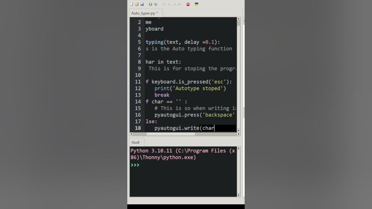 Python Auto-typer #Python #Coding #Programming #Automation #LearnPython #PythonForBeginners ...