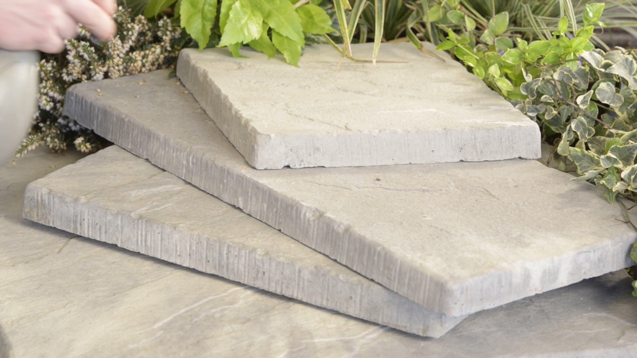 BRONTE WEATHERED STONE PAVING SLABS - YouTube