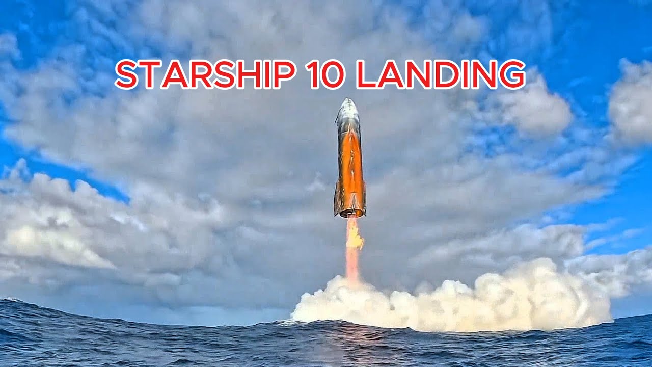 Starship 10 Landing - New Views from the Indian Ocean 🚀 - YouTube