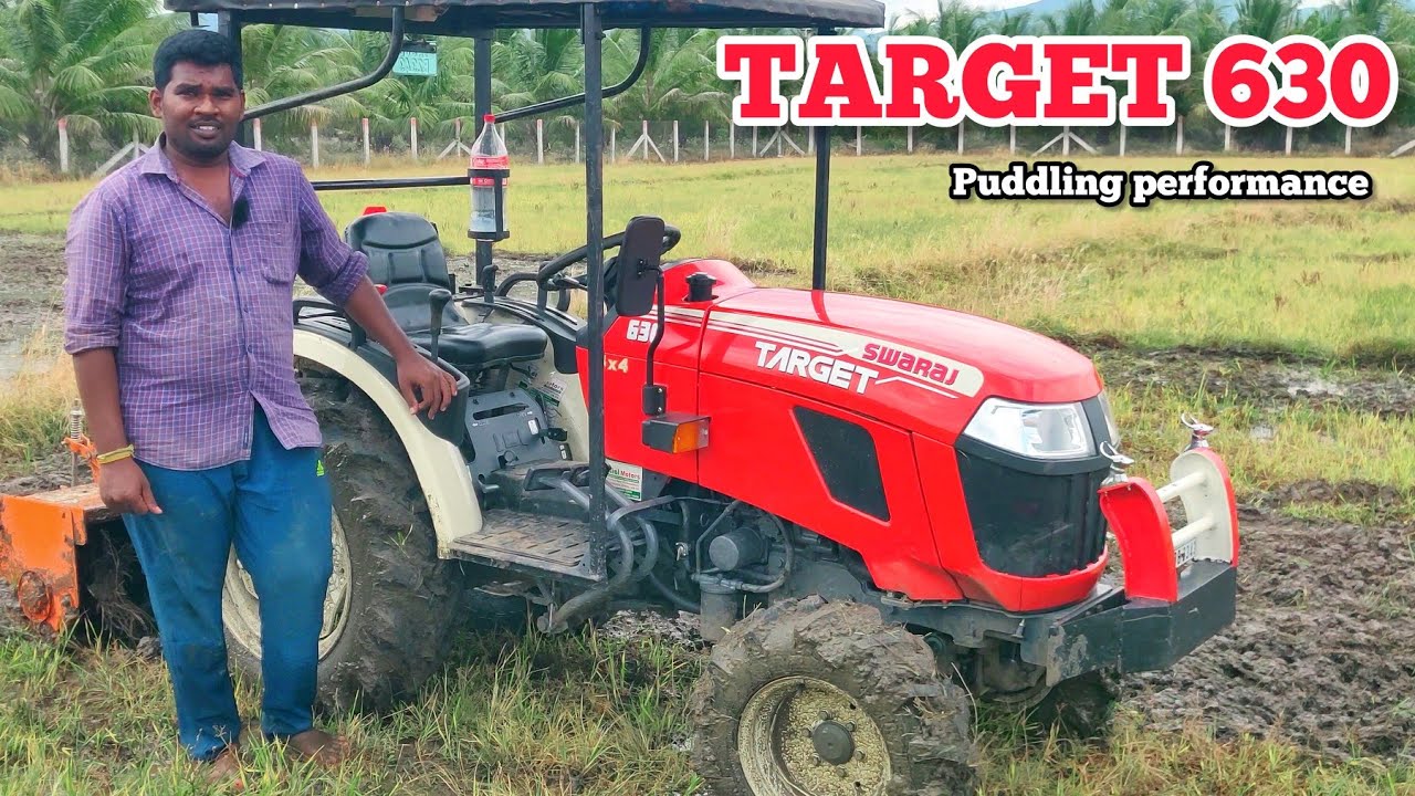 Swaraj Target 630 Di 4wd tractor user feedback + puddling performance ...