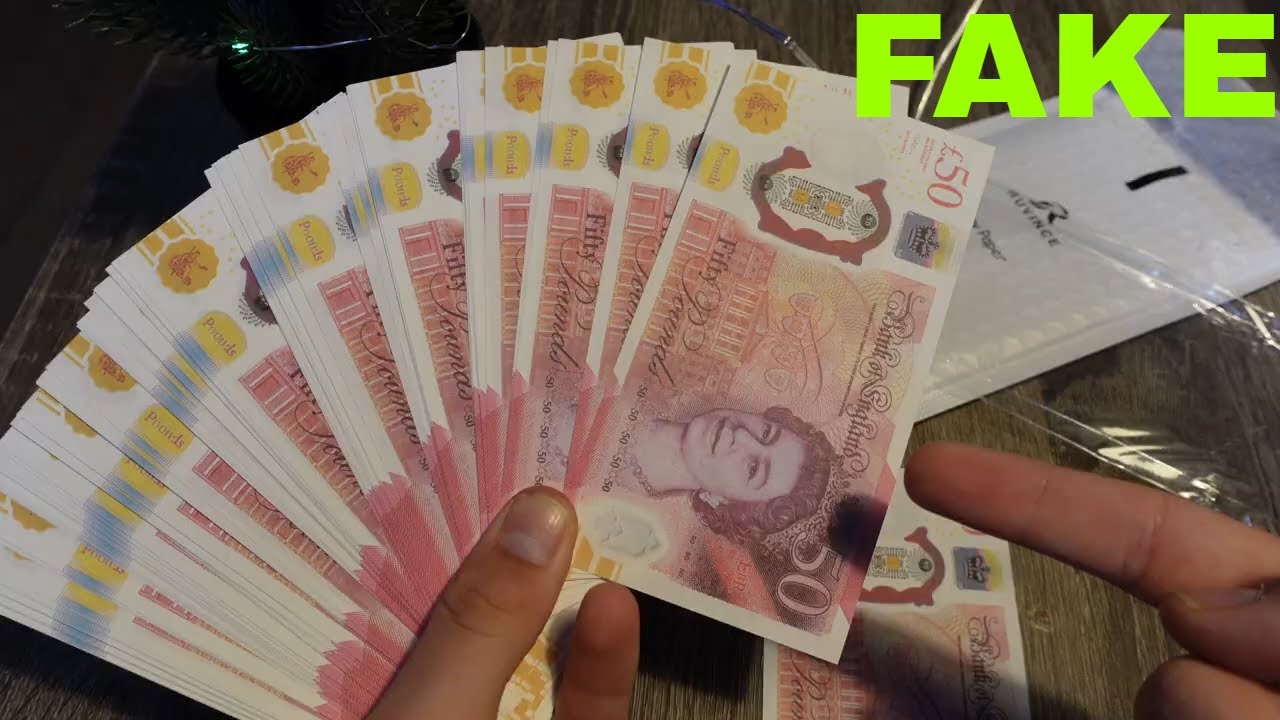 NEW 50 Pound Notes Prop Money Review | Fake Money Unboxing - YouTube