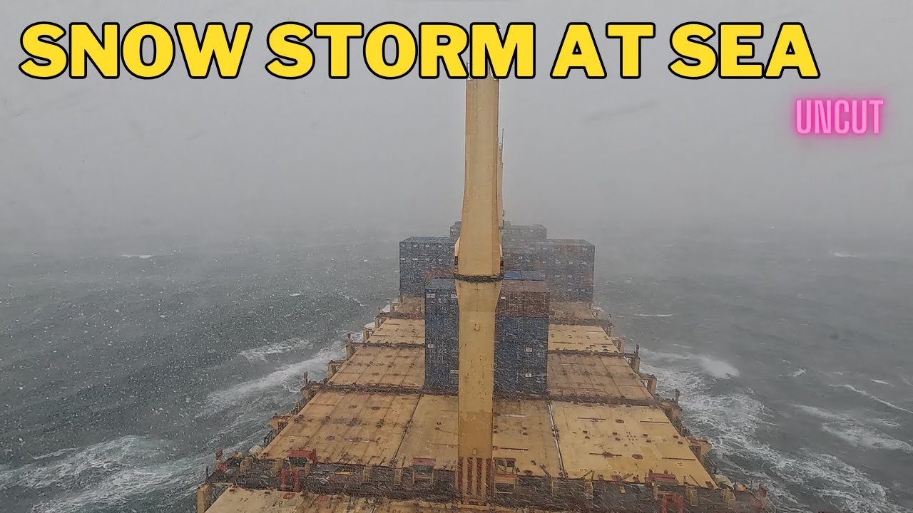 Ship in snow storm l UNCUT - YouTube