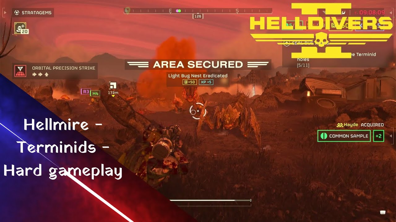 Helldivers 2 - Hellmire - Terminids - Hard gameplay (PS5) longplay playthrough - YouTube