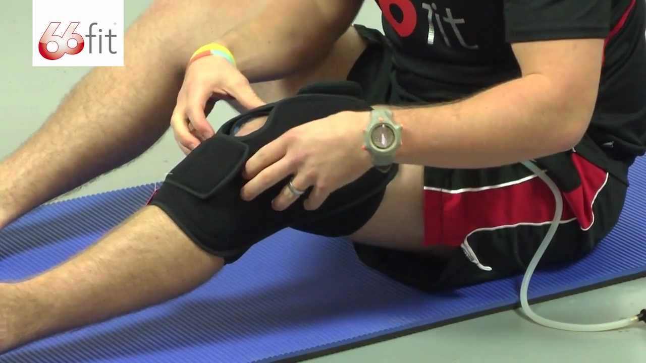 Knee Cold Compression Cuff/Support - 66fit - YouTube