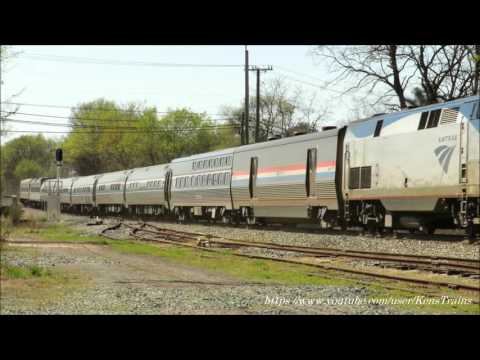 Amtrak's Eastbound Cardinal, Train 50, at Fishersville, VA - YouTube