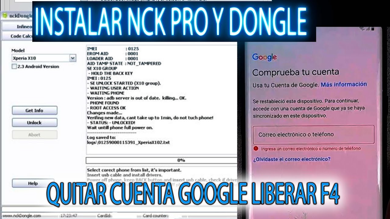 COMO INSTALAR NCK PRO DESDE 0 QUITAR CUENTA GOOGLE LIBERAR F4 UNLOCK ...
