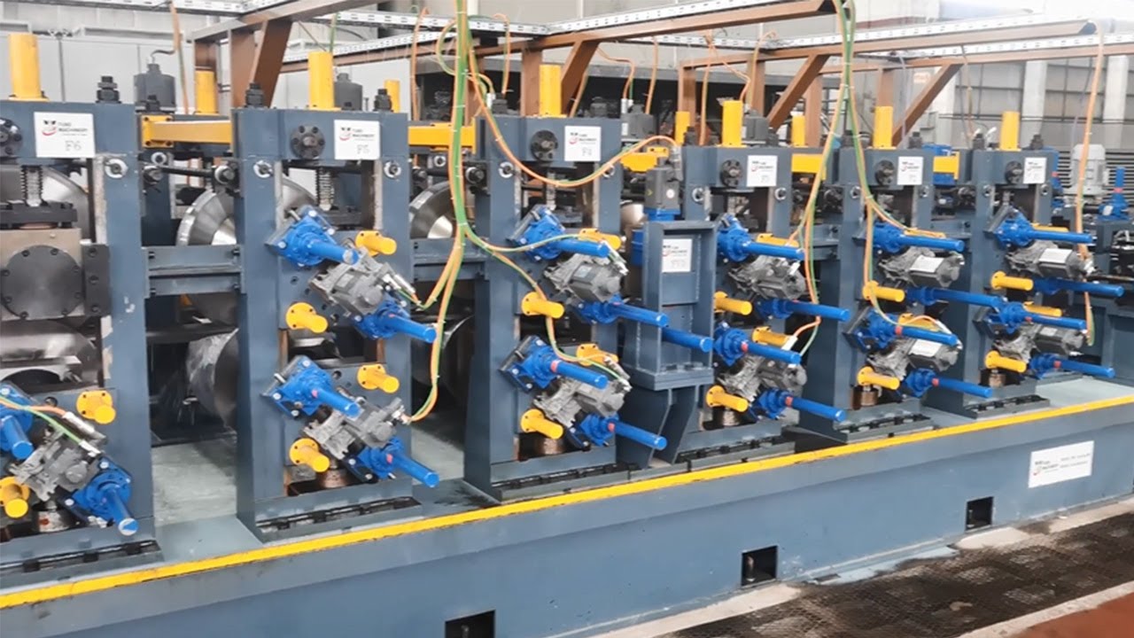 ERW100X100 Direct Forming to Square Tube Mill - YouTube