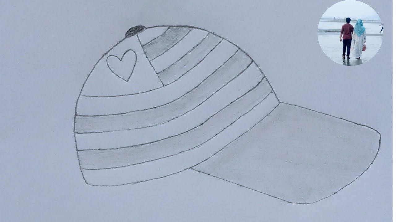 How to draw a cap // cap drawing step by step pencil skirts for ...