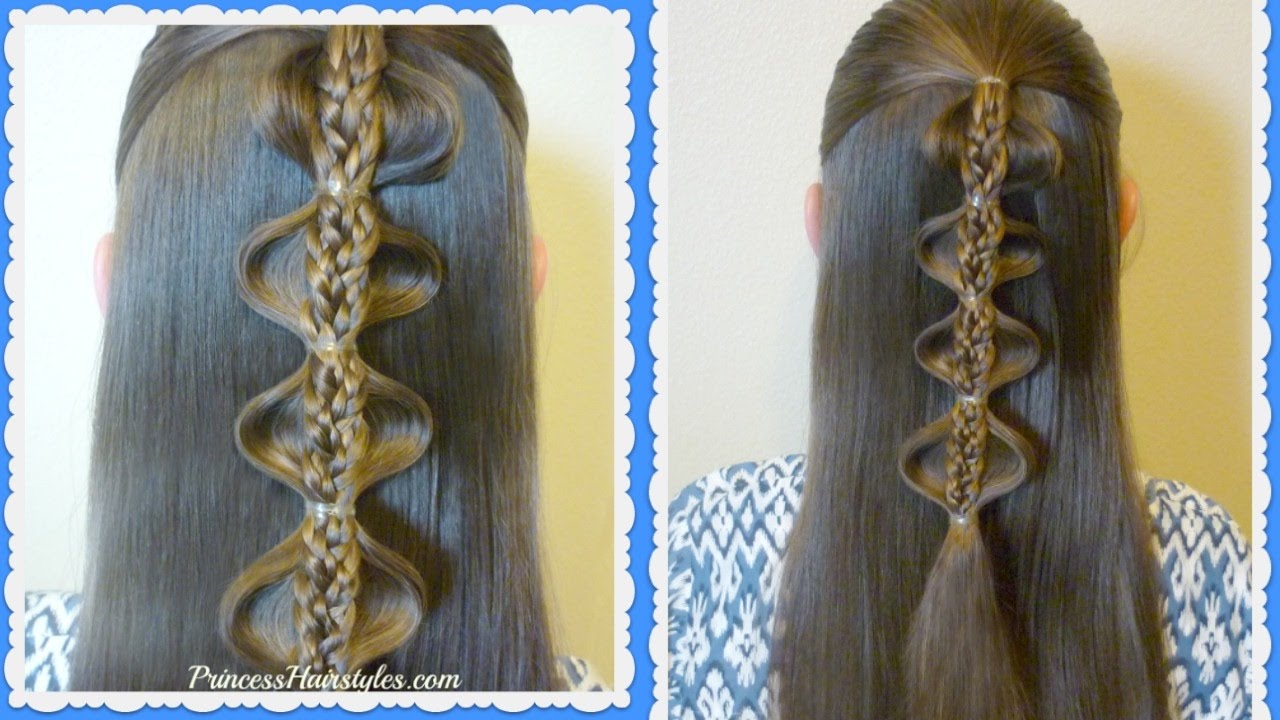 Hairstyles For School, The Palm Tree Bubble Braid Tutorial - YouTube
