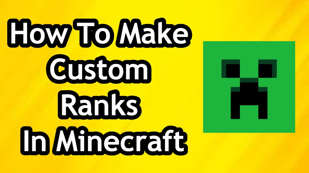 How To Make Custom Ranks In Minecraft - Full Guide - YouTube