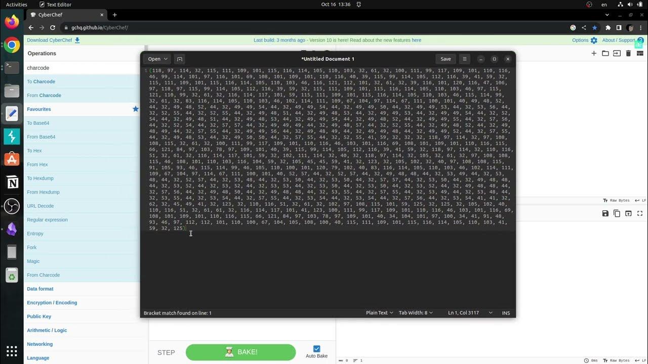 decode Charcode [CyberChef] - YouTube