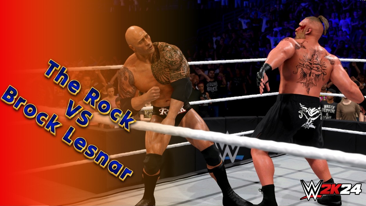 The Final Boss Rock Vs Brock Lesnar | WWE2K24 | NO Commentary | Full ...