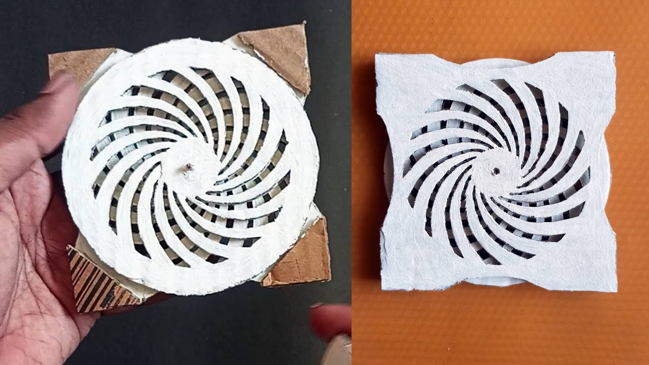 How to make a Mechanical Tea and Coffee Cup Coaster Using Cardboard or ...