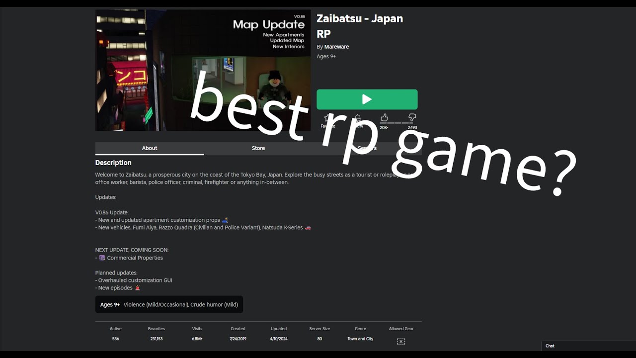 The BEST roleplay game on roblox? - YouTube