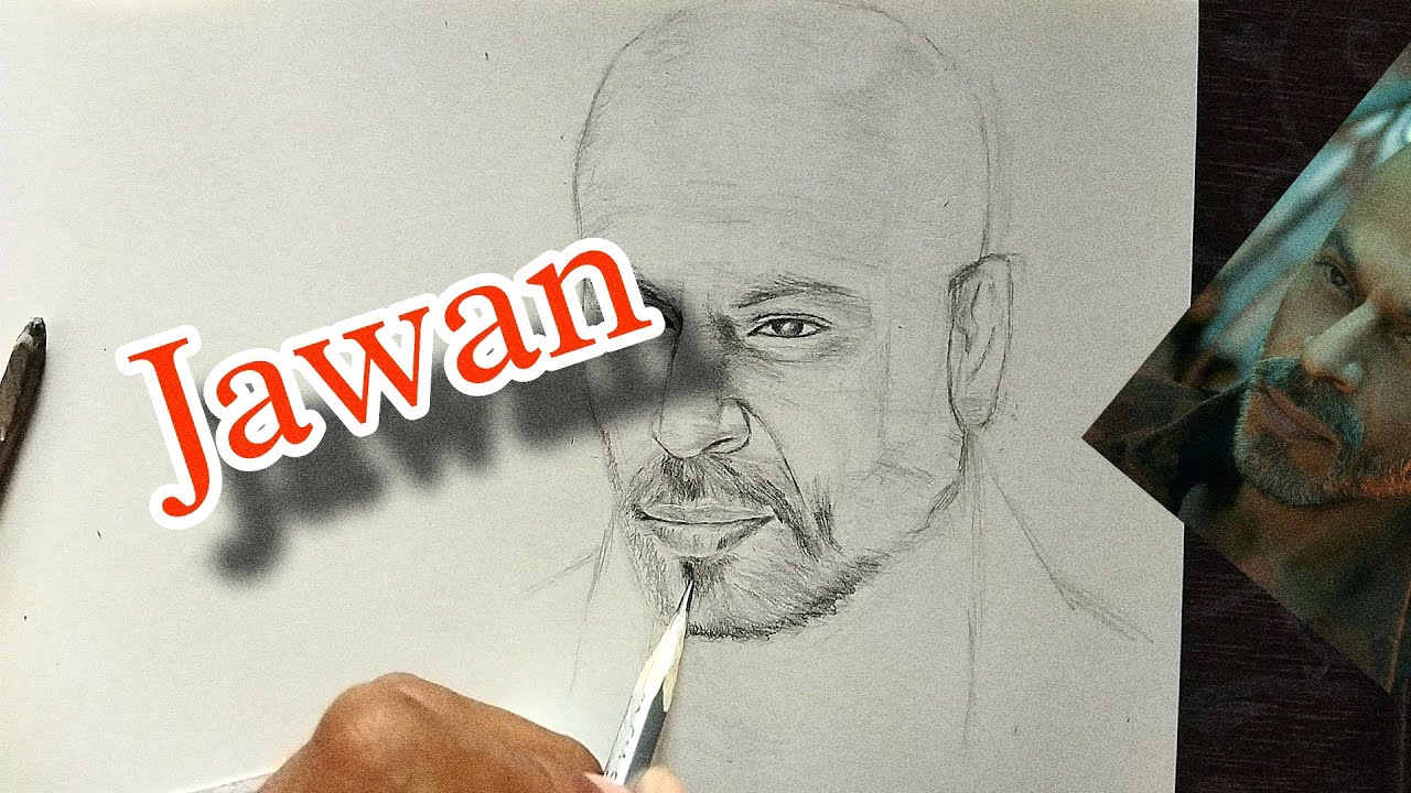 Drawing of Jawan poster | Shahrukh Khan #jawan #art @artistsubhashmawar ...