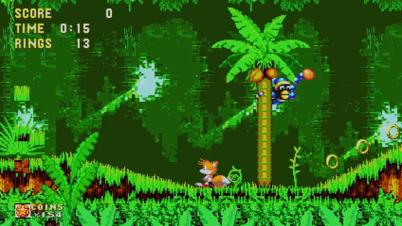 Sonic Origins Angel Island Zone Act 1 as Tails - YouTube
