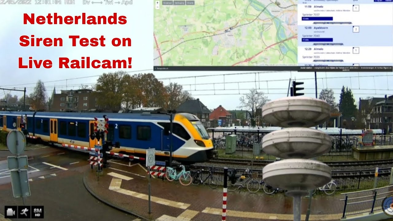 Netherlands Siren Test on Live Railcam! [CREDITS IN DESC] - YouTube