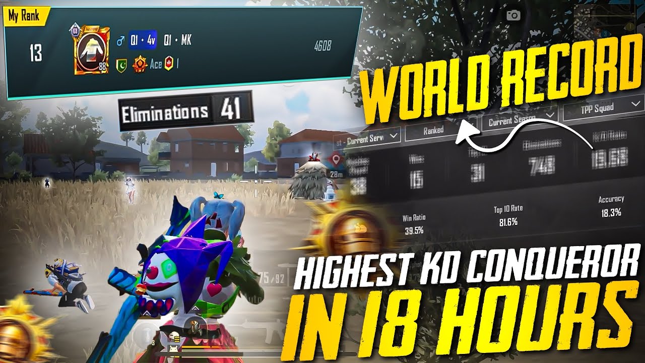 20KD Conqueror Record In 18 Hours 😱 With 13 Kill Ranking | MK Gaming ...
